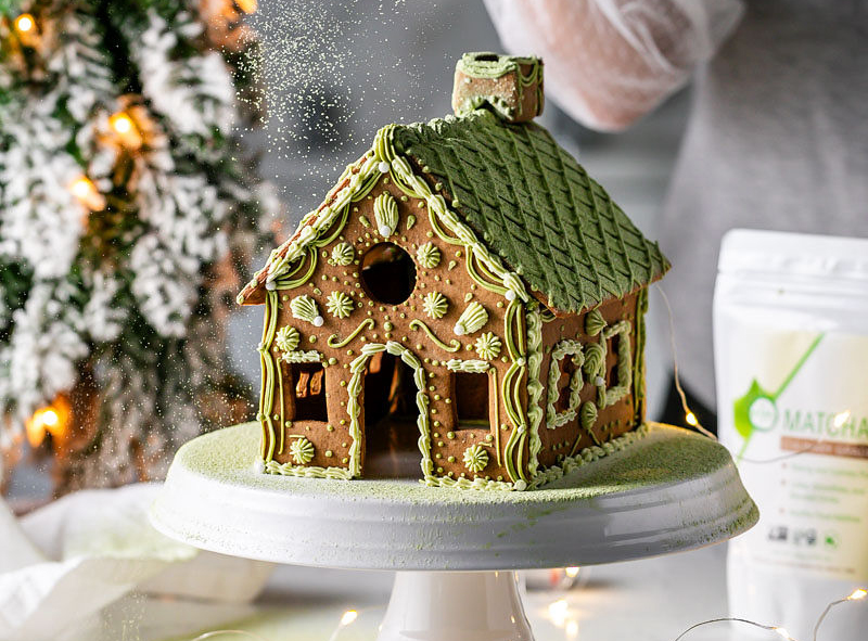 Matcha Gingerbread House